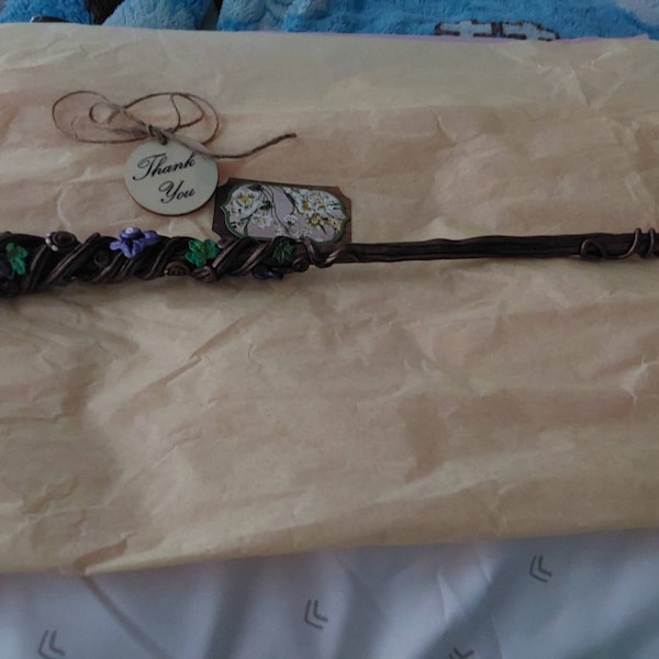 Amethyst Crystal Wand -fairy Wand-wizard Witch Wand-nature Wand - Etsy