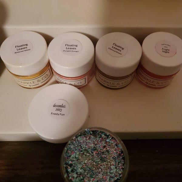 Glopal Dip Collection - Set of 7 Opal Glow in the Dark Jars of Handmade ...