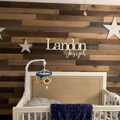 Wooden Name Sign for Over the Crib, Nursery Letters - Etsy