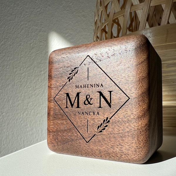 Heart Shape Wood Ring Box,custom Wedding Ring Box,proposal Ring Box ...