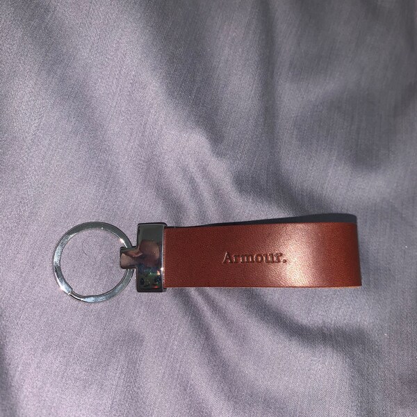PERSONALISED LEATHER KEYCHAIN. Custom Leather Keychain. Logo Embossing ...