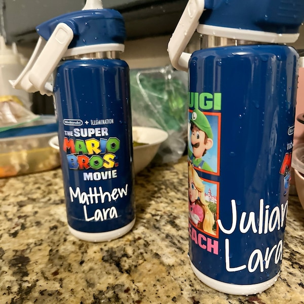 Kids Name Decal Sticker Label Water Bottle Back to School Thermos ...