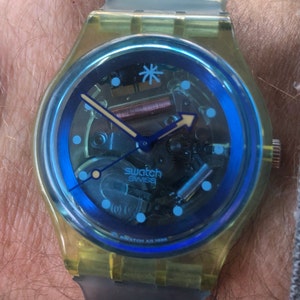 1986 VERY EARLY Pop Swatch BS001 'blue Ribbon' No - Etsy