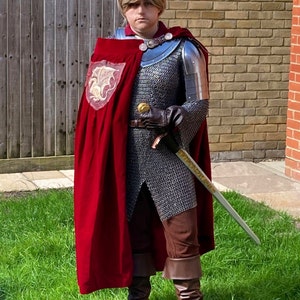 Medieval Costume Gambeson Free Leather Arm Reenactment Roman Black ...