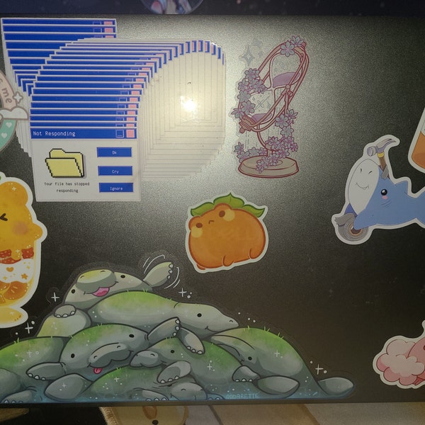 File Not Responding Computer Error Sticker Tech Humor Message Handmade ...