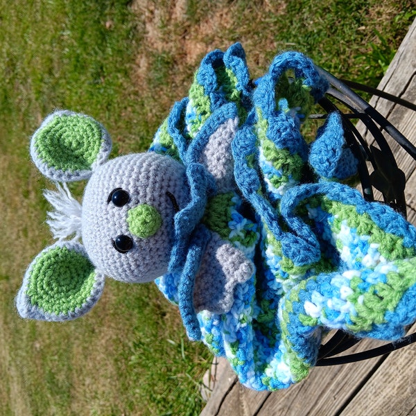 Crochet Bat Lovey Pattern | Brook Amigurumi Security Blanket | Animal ...