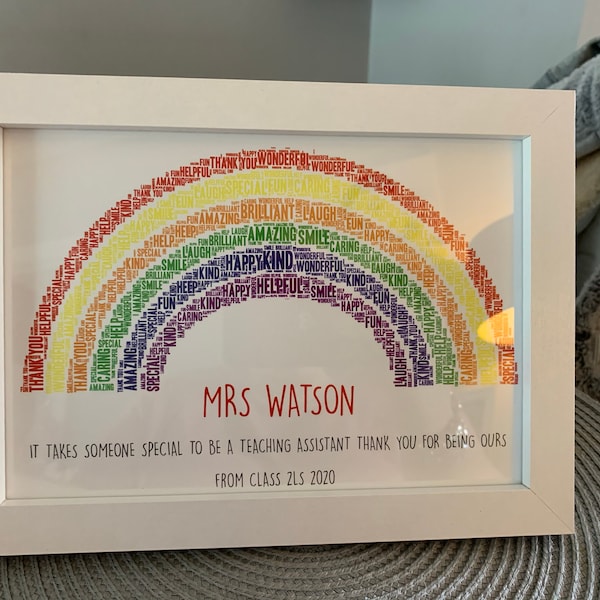 Rainbow Teacher Gifts - Personalised Gifts for Teacher, Teaching ...