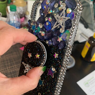 The Universe Popsocket Grip Bling Genuine Crystals Case for - Etsy