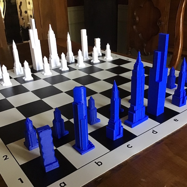 Skyscraper Chess Set // 3D Printed // Custom Building Chess Pieces - Etsy