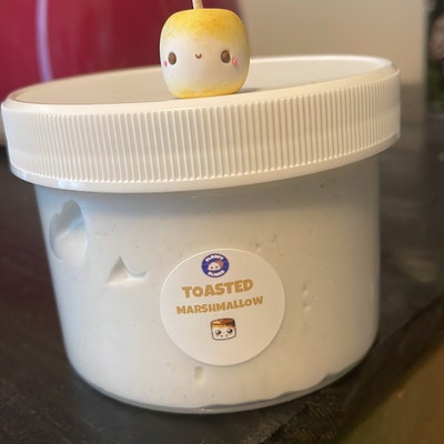 Toasted Marshmallow Memory Foam Scented Fluffy Slime W/ Kawaii Charm ...