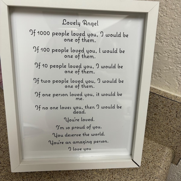 Custom Text Print, Custom Speech Photo Frame, Personalized Eulogy ...