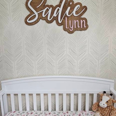 Large Wood Name Sign, Nursery Name Sign, Girl Name Sign, Above Crib ...