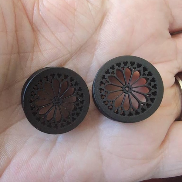Resin Concave Ear Tunnels 6-25mm | Pair | Mayan Flare | Chameleon Ear ...