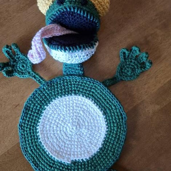 Crochet Pattern Coaster Splat Lizard Funny Handmade Design for Mug or ...