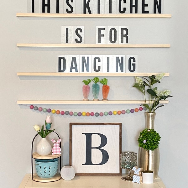 Large Letter Ledge | 40" Letter Ledges With Acrylic Letter & Number ...