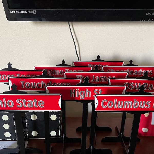Custom Wedding Table Street Sign 14 Inch Tall: Personalized Reception ...
