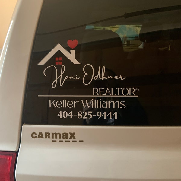 Custom QR Code Decal Realtor Decal KW Real Estate Agent Decal KW Decal ...