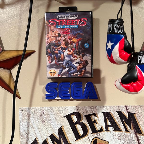 SEGA Video Game Logo Sign 6 in (3D Printed, Man Cave, Game Room, Shelf ...
