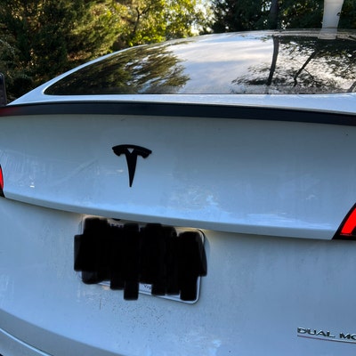 3PCS Matte Black Tesla Logo ABS Plastic Stick on Cap for Tesla Model Y ...