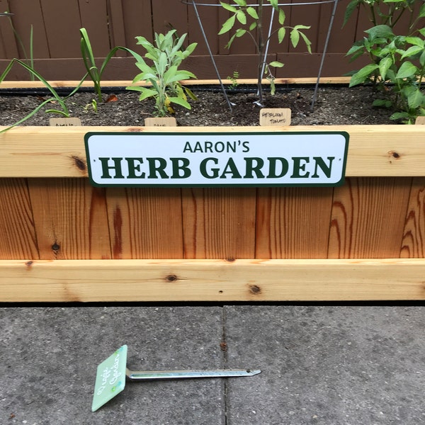 Herb Garden Sign, Personalized Gardener Names Sign, Custom Family ...