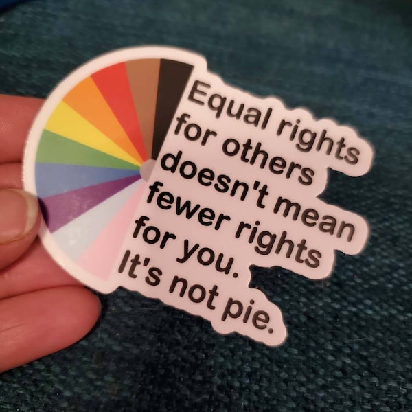 Equality Sticker, LGBTQ+ Pride Sticker, Equality for All, Vinyl Decal ...