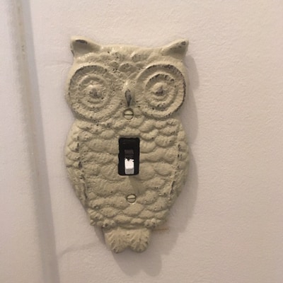 Shabby Chic, Owl Light Switch Cover, Farmhouse, Bird Decor, Single ...