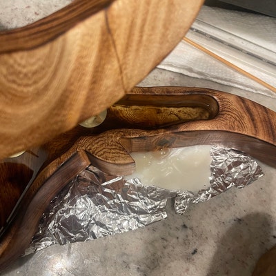 Handmade Antique Tree Trunk Platter.wood Turned Platter. Tree Trunk ...