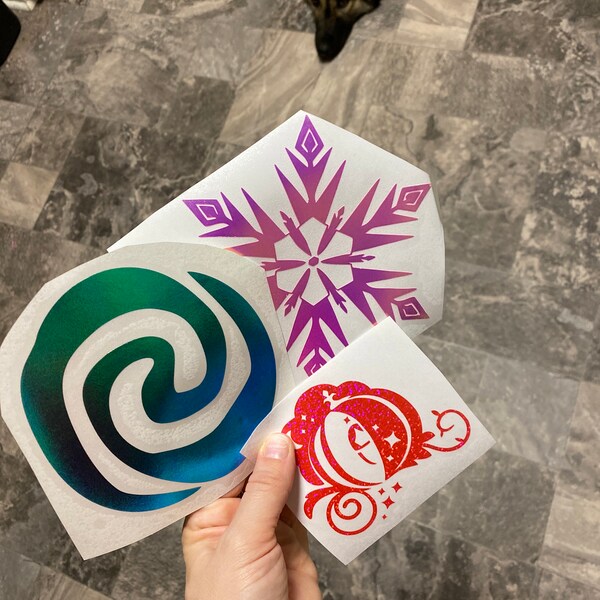 Holographic Disney Frozen Snowflake Vinyl Decal, Car Decal, Window ...