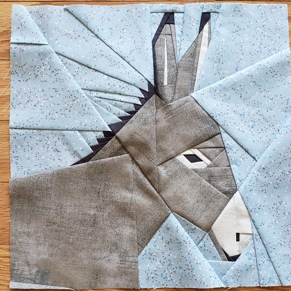 Dainty Donkey Quilt Pattern, A 12-inch Foundation Paper Pieced Pattern ...