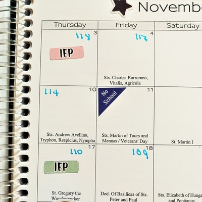 IEP Mini Label Tracker Planner Stickers, Removable Stickers, Plush ...