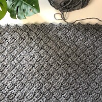 Diagonal Diamonds Basket Weave Crochet Throw Blanket Pattern, Basket ...