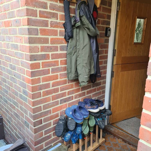 Wooden Wellington, Welly Boot Rack, Classic Welly Boot Storage - Holds ...