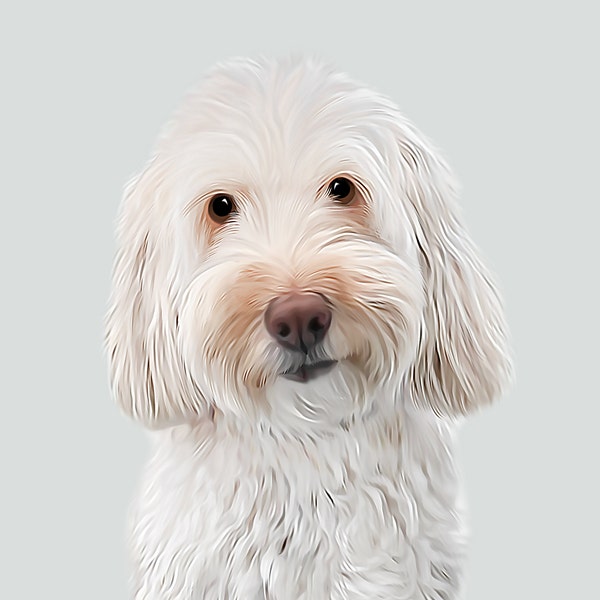 Digital Dog Portrait Custom and Personalized Pet Portrait Custom From ...