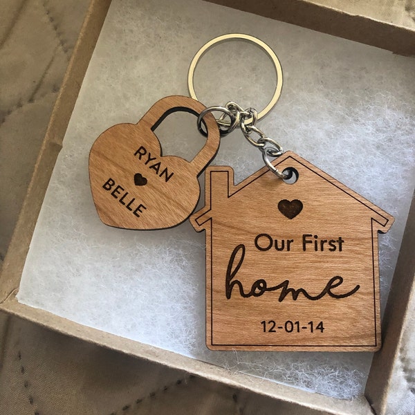 Personalized First Home Keychain, First Home, Personalized Key Chain ...