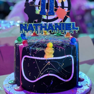 Paintball Cake Topper, Paintball Birthday Party, Paintball Party. - Etsy