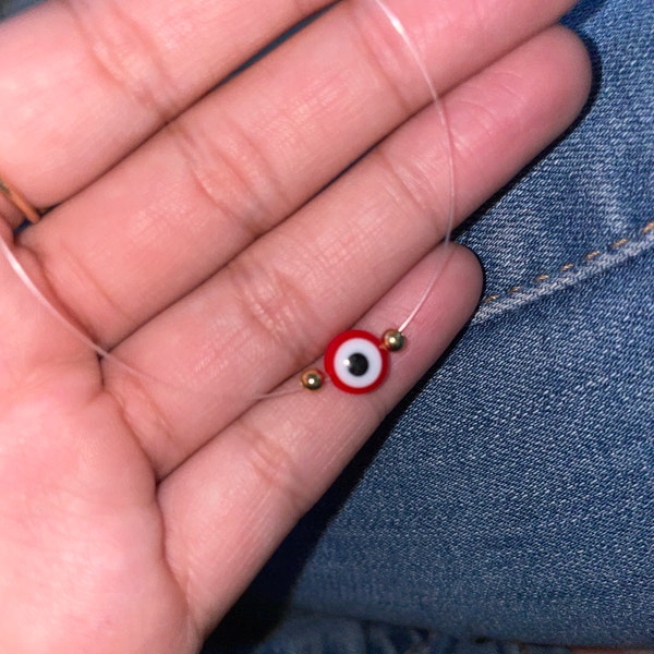 Invisible Evil Eye Necklace, Azabache Necklace, Evil Eye Jewelry, Evil ...