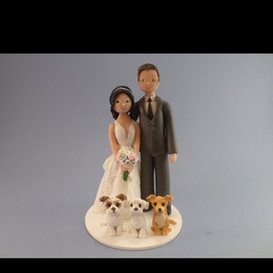 Short Bride & Tall Groom Wedding Cake Topper Personalized by | Etsy