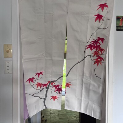 Cat is Watching Cute Noren Door Curtain With Velcro/grommet/sleeve ...
