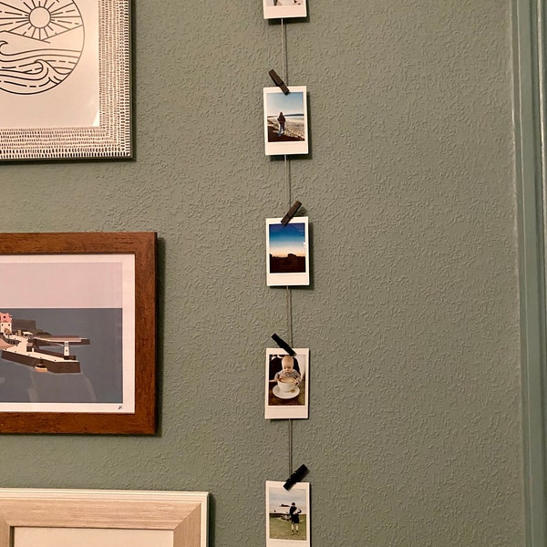 Cable Photo Display // Cable Photo Holder // Instax Mini Prints ...