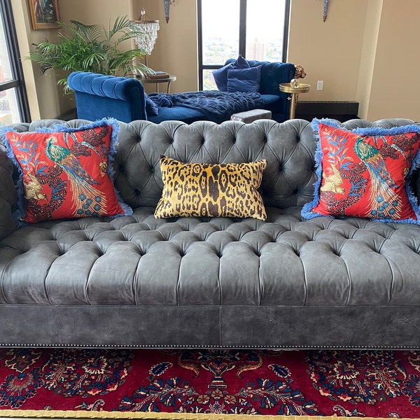 Scalamandre Leopardo Silk Velvet Pillow. Luxury Designer Cushions, High ...