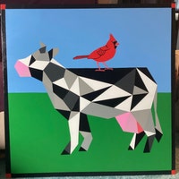 Cardinal Barn Quilt Pattern, PDF Pattern, Barn Quilts, DIY Barn Quilt ...