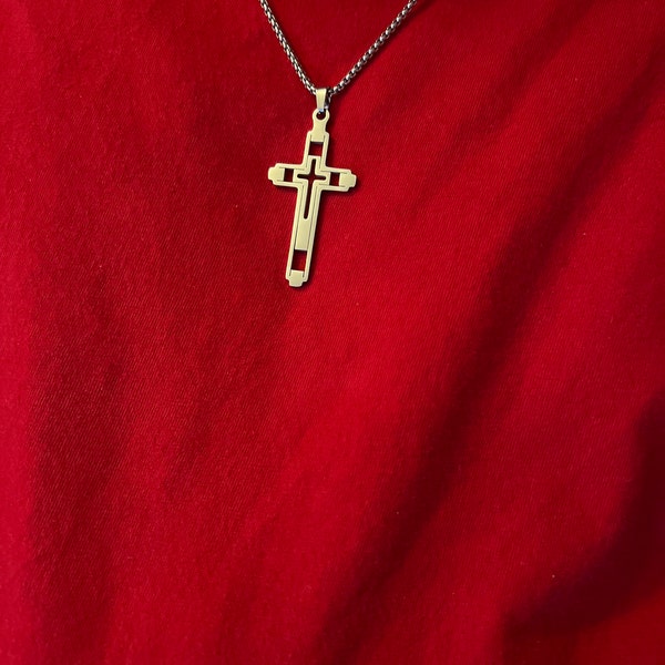 Gold Cross With Adjustable Chainmail Band Crusader Bracelet, Free Gift ...