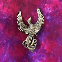 Phoenix Rising Pin Badge - Etsy UK