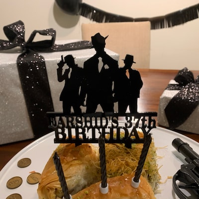 Gangster Cake Topper,gangster Birthday Cake Topper,gangster Party ...