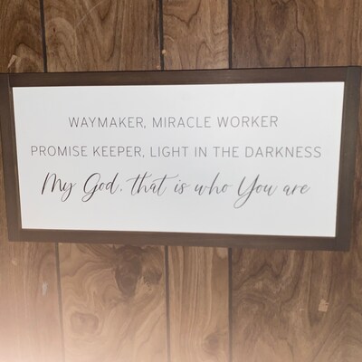 Inspirational Sign Waymaker Sign Living Room Wall Decor Waymaker ...
