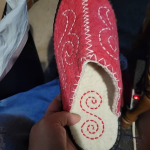 Mongolian Felt Boots, Orange, Beautiful With Leather Sole, Best Yurt ...