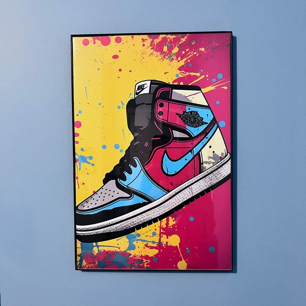 Air Jordan 1 Sneakers Art Print | Digital Download | - Etsy
