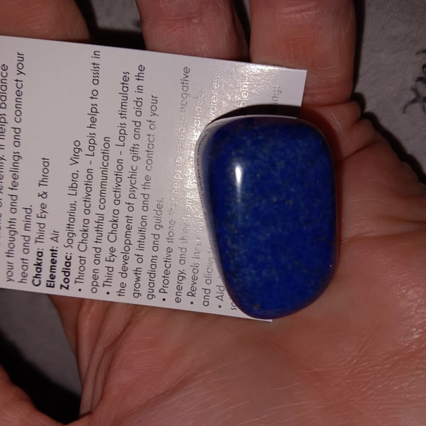 Lapis Lazuli Tumbled Stone - Grade A - Tumbled Lapis Lazuli Crystal ...