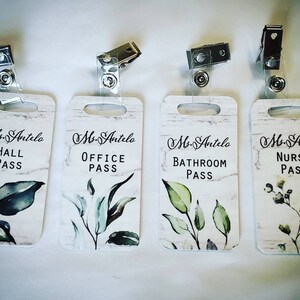 Personalized Hall Passes, Add-on Hall Passes, Various Themes - Etsy