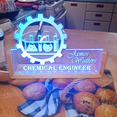 Custom Excavator Desk Name Plate Wedge, Personalized Nameplate Office ...